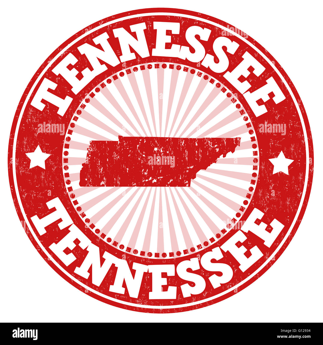 Grunge rubber stamp with the name and map of Tennessee , vector ...