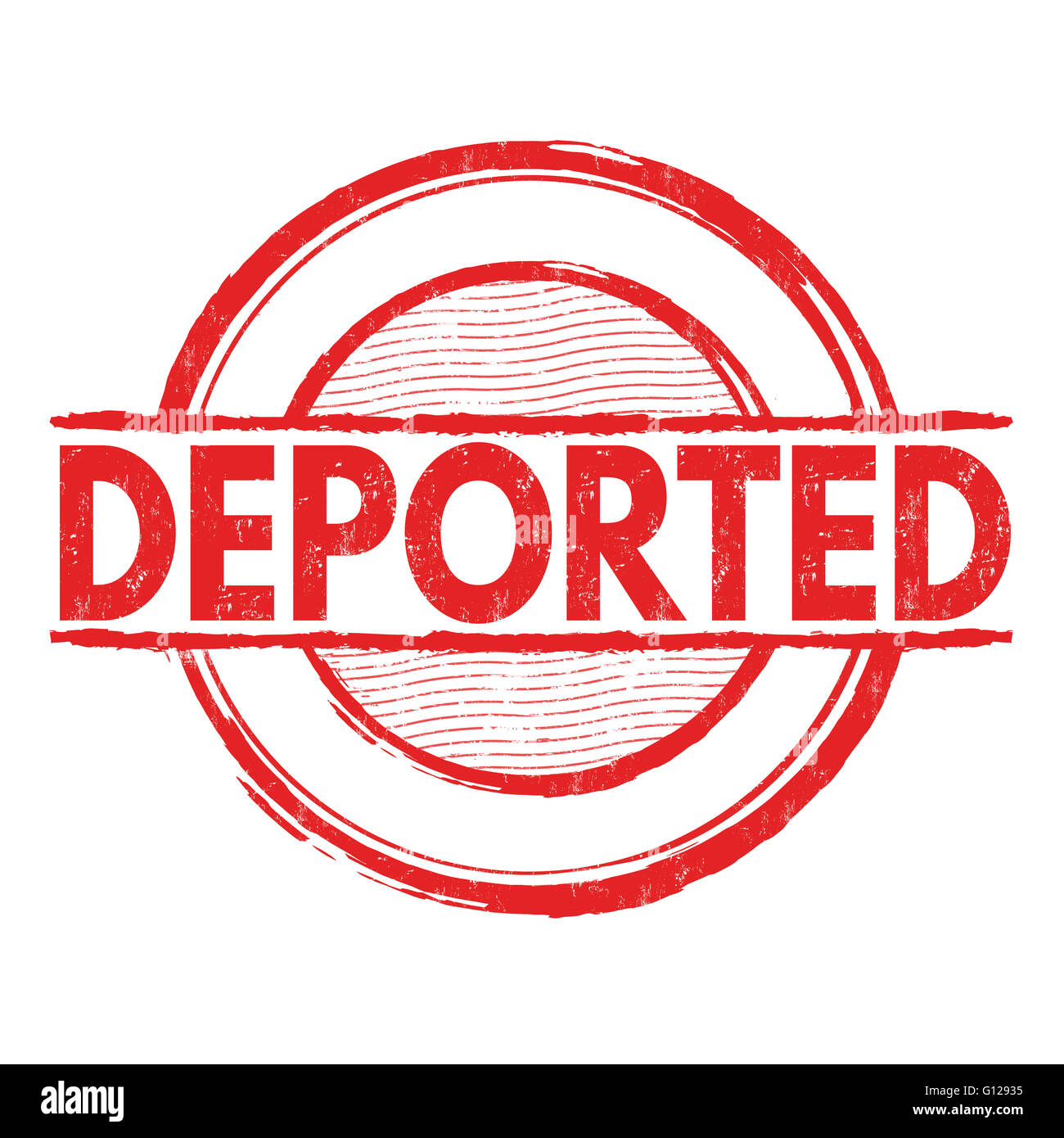 Deported grunge rubber stamp on white background, vector illustration ...