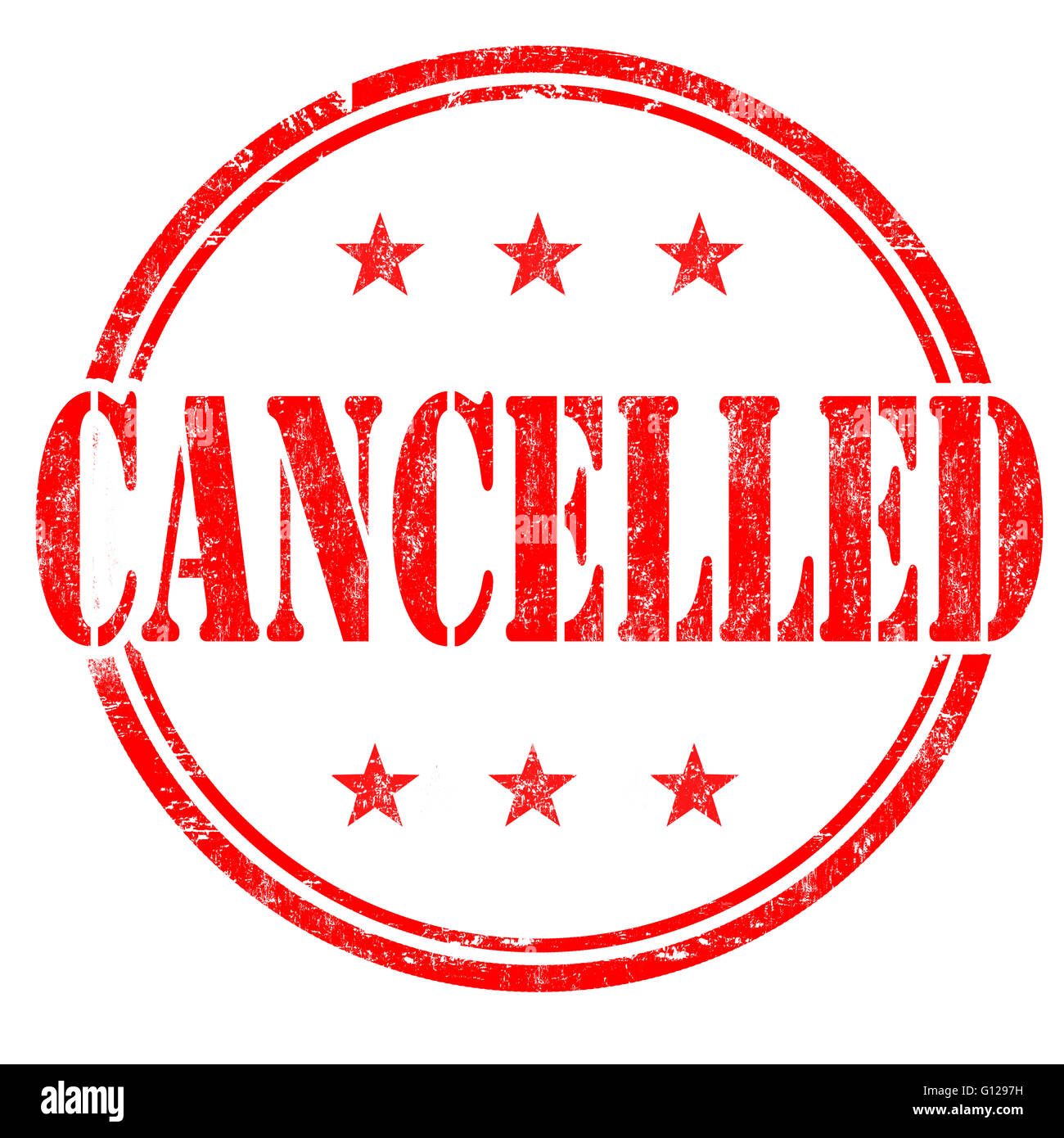 Cancelled grunge rubber stamp on white background, vector illustration Stock Photo - Alamy