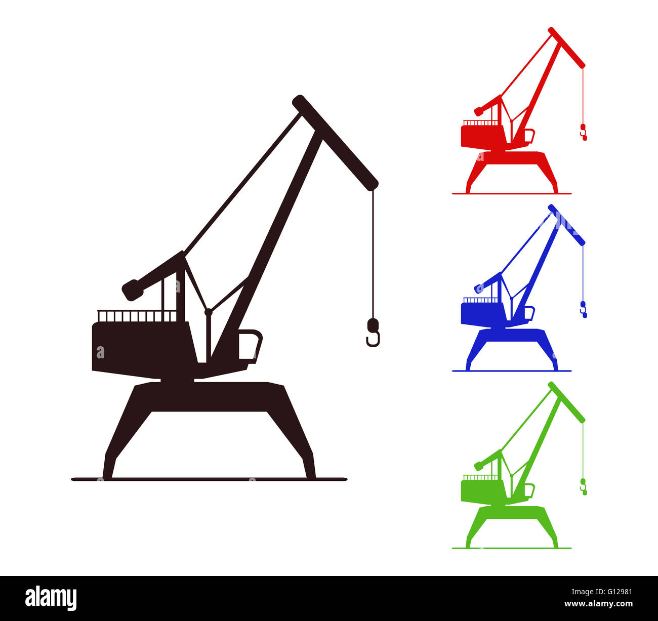 Construction tower crane cranes Cut Out Stock Images & Pictures - Alamy