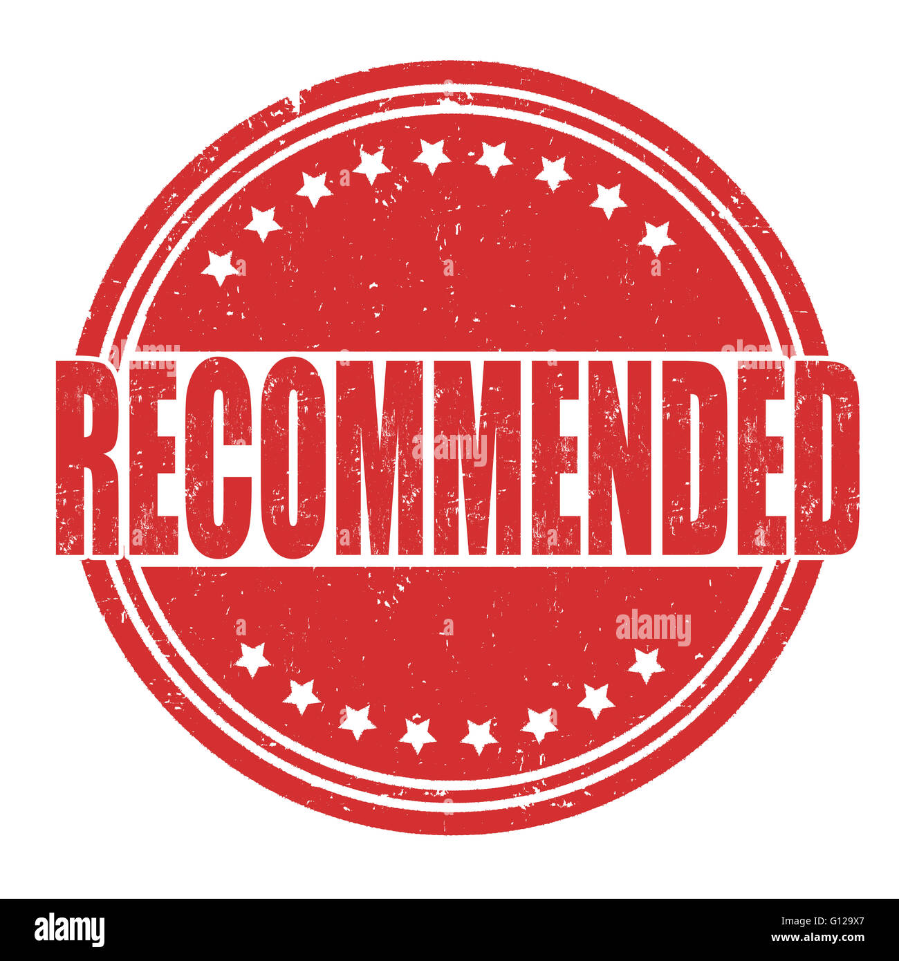 Recommended grunge rubber stamp on white background, vector ...