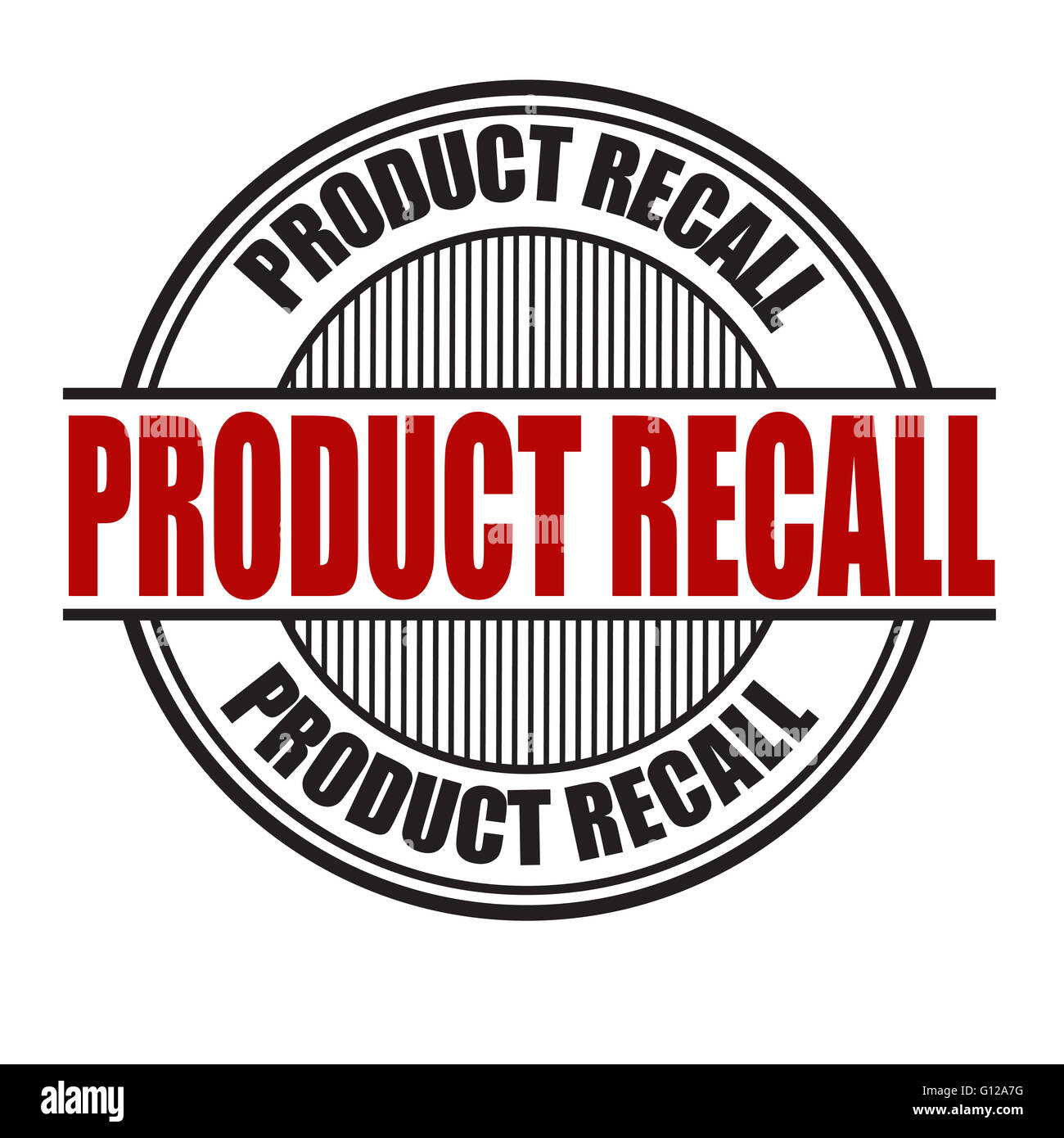 Product recall grunge rubber stamp on white background, vector ...