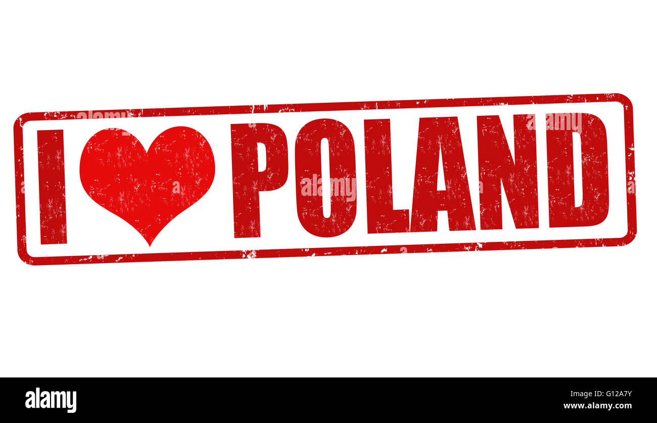 I love Poland grunge rubber stamp on white background, vector ...