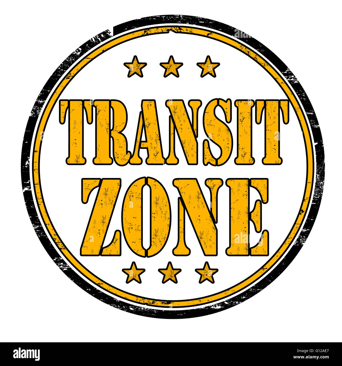 Transit zone grunge rubber stamp on white background, vector ...
