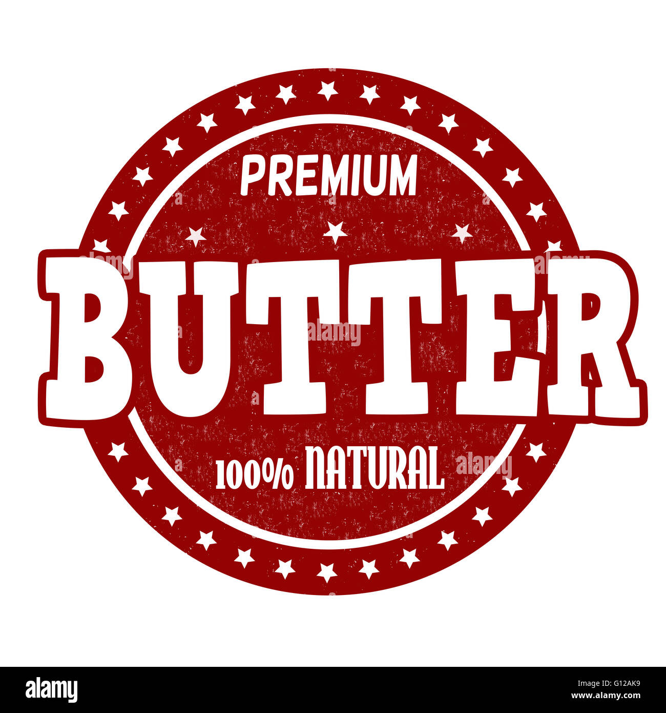 Butter grunge rubber stamp on white background, vector illustration ...