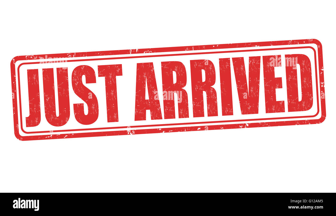 Just arrived grunge rubber stamp on white background, vector ...
