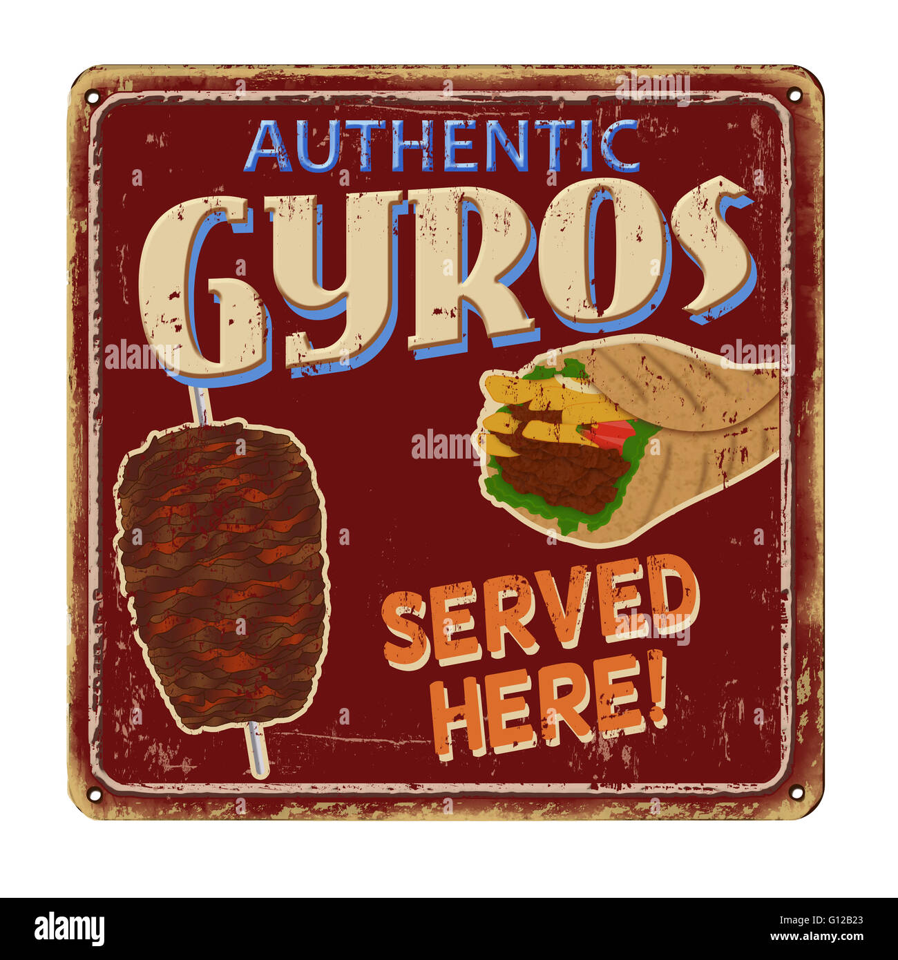 Gyros sign hi-res stock photography and images - Alamy