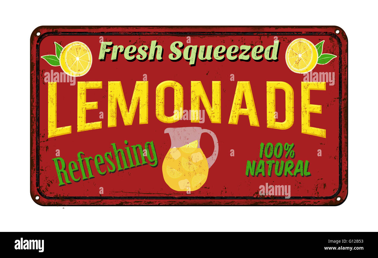 Old fashioned lemonade sign hi-res stock photography and images - Alamy