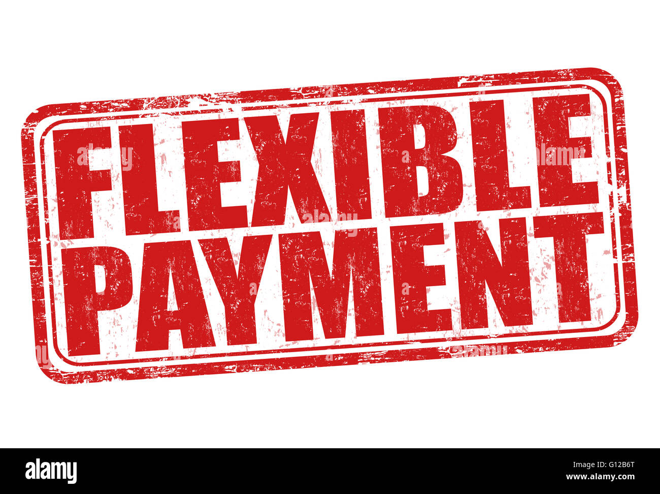 Flexible payment grunge rubber stamp on white background, vector ...