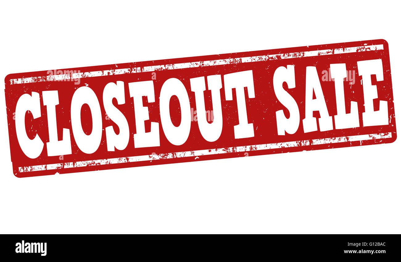Closeout sale grunge rubber stamp on white background, vector ...