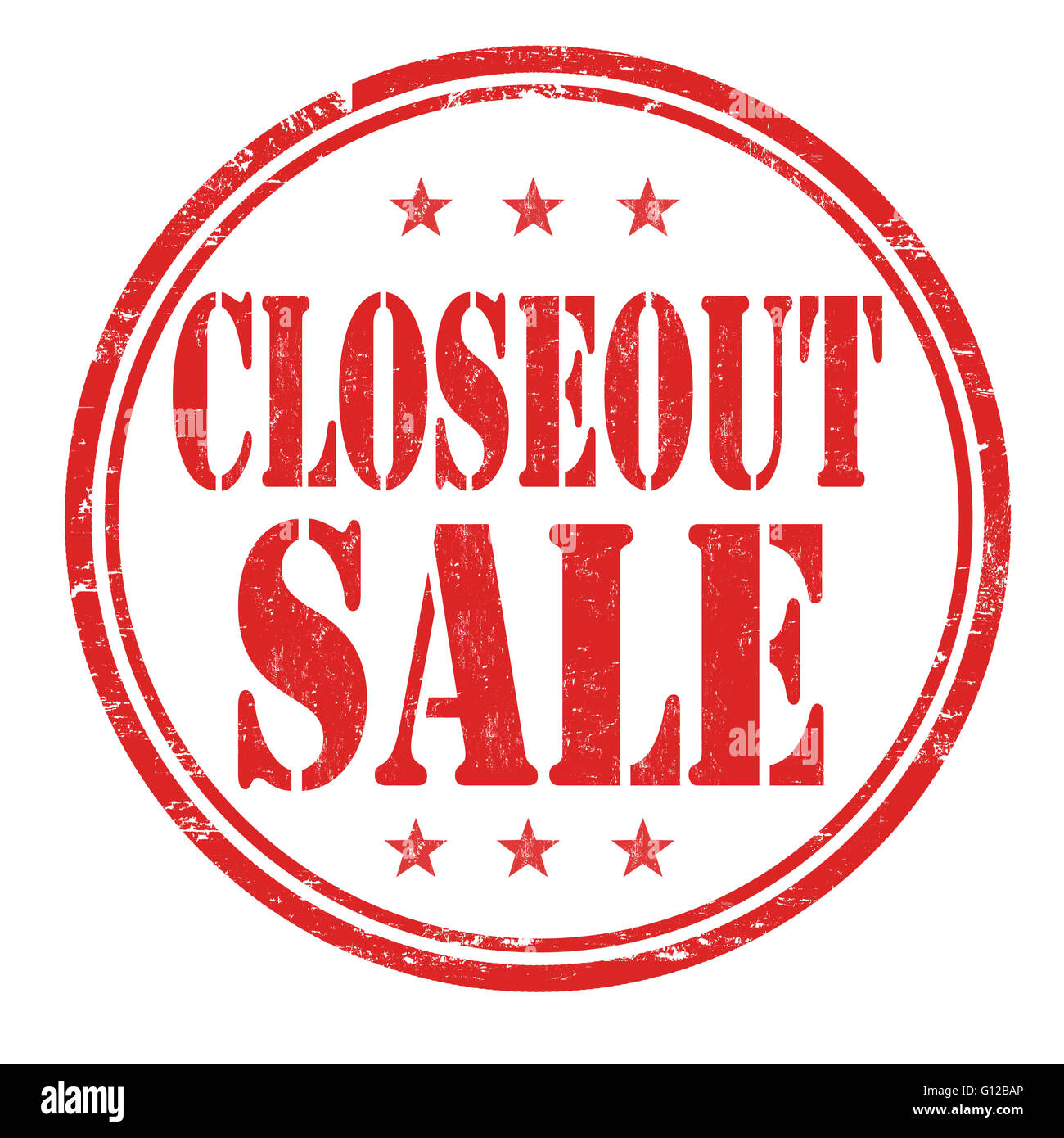 Closeout sale grunge rubber stamp on white background, vector ...