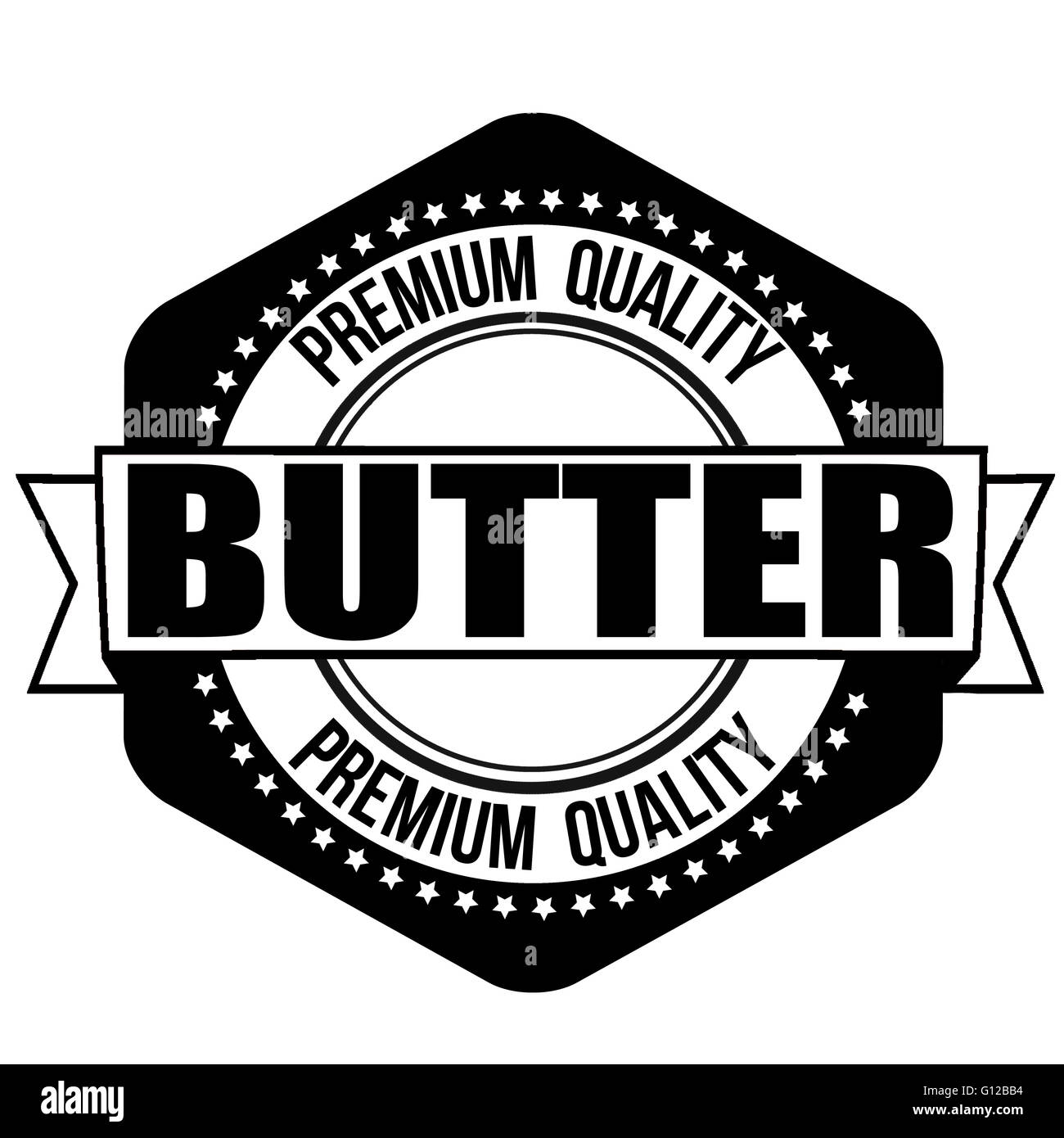 Butter grunge rubber stamp on white background, vector illustration ...