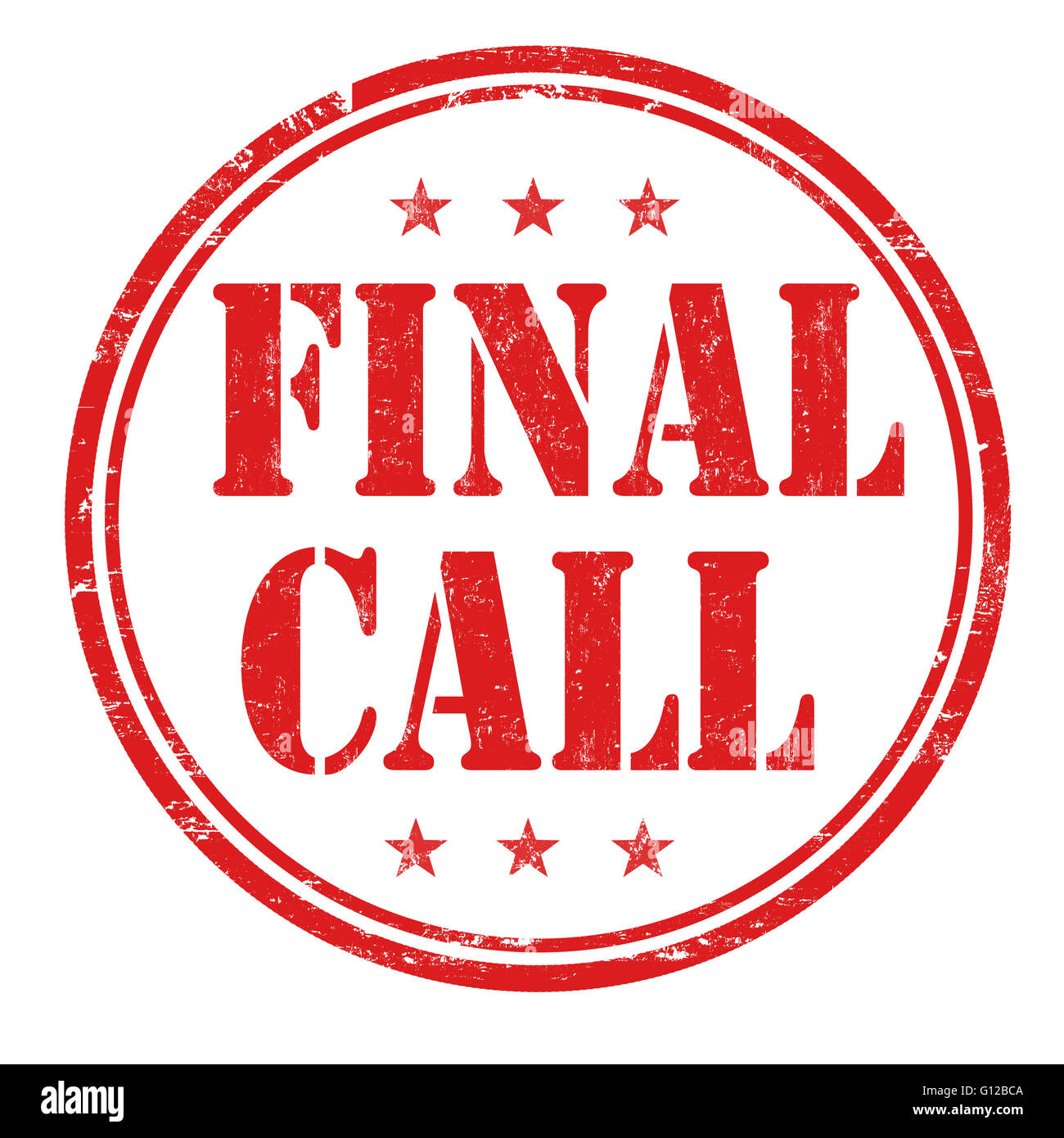 Final call grunge rubber stamp on white background, vector illustration ...
