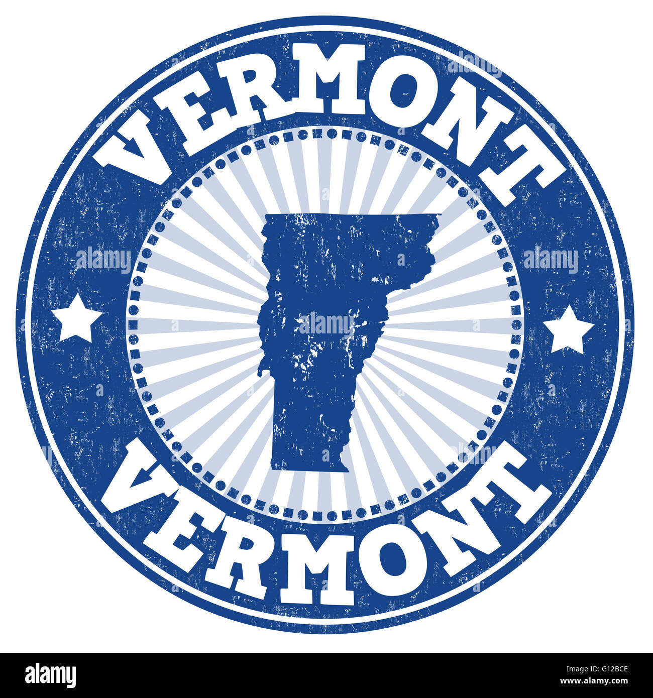 Grunge rubber stamp with the name and map of Vermont , vector ...