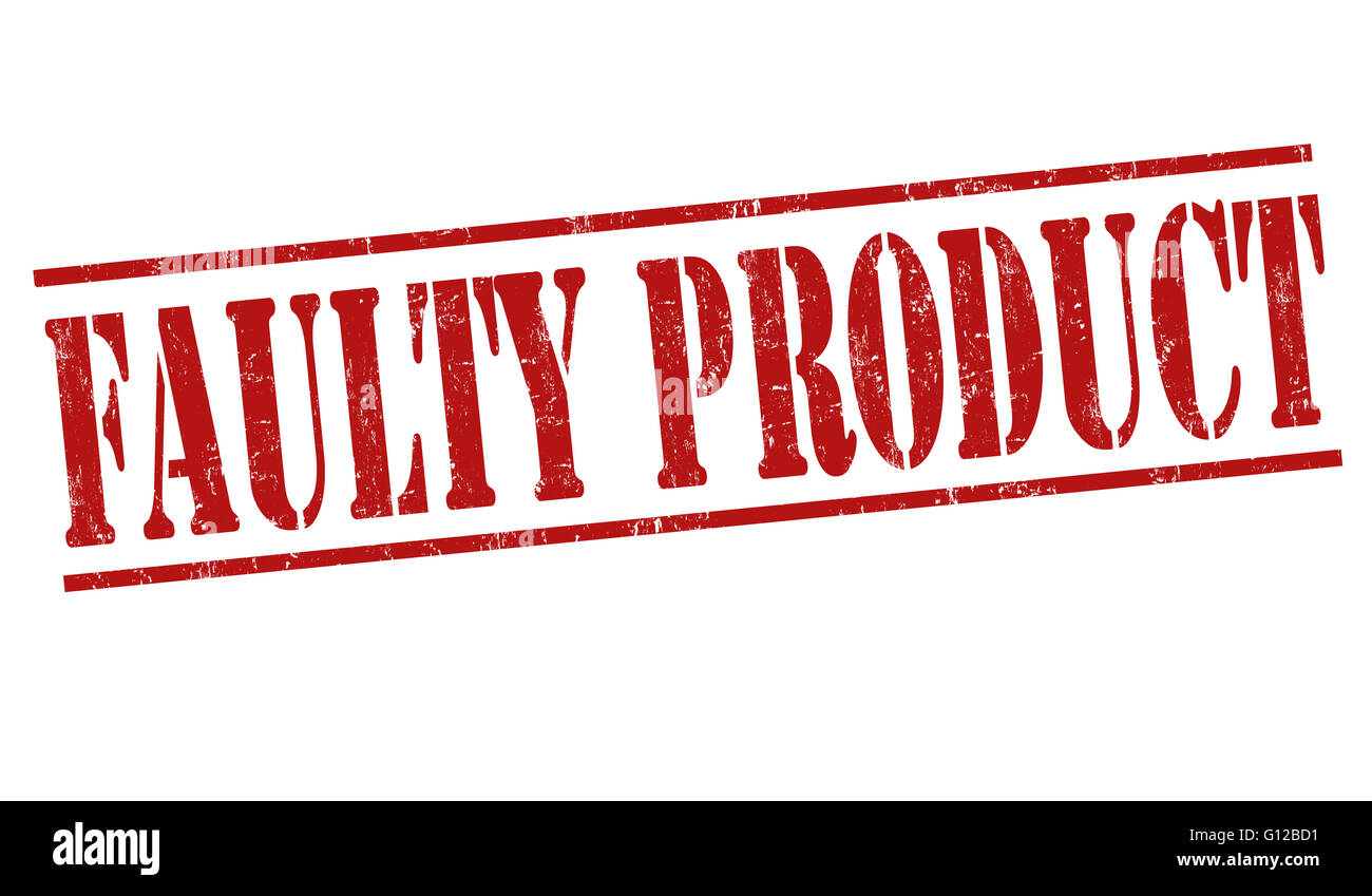 Faulty product grunge rubber stamp on white background, vector ...