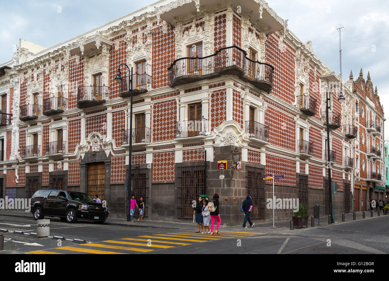 Ornate Spanish Colonial architecture in the historic central district ...