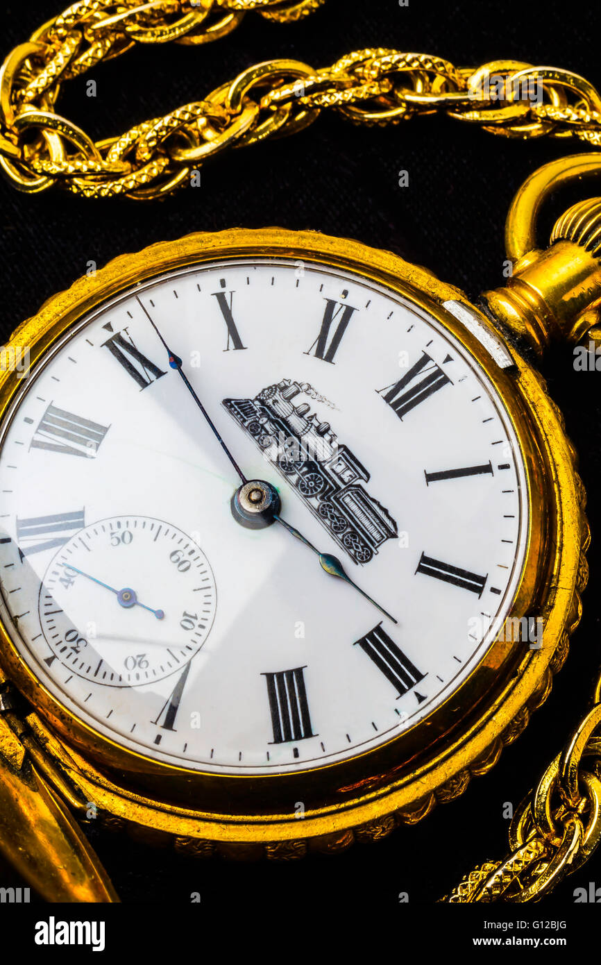 Gold Train Watch Stock Photo - Alamy