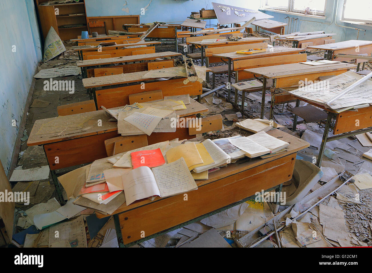 Contaminated School Furniture / Funds Stock Photo - Alamy