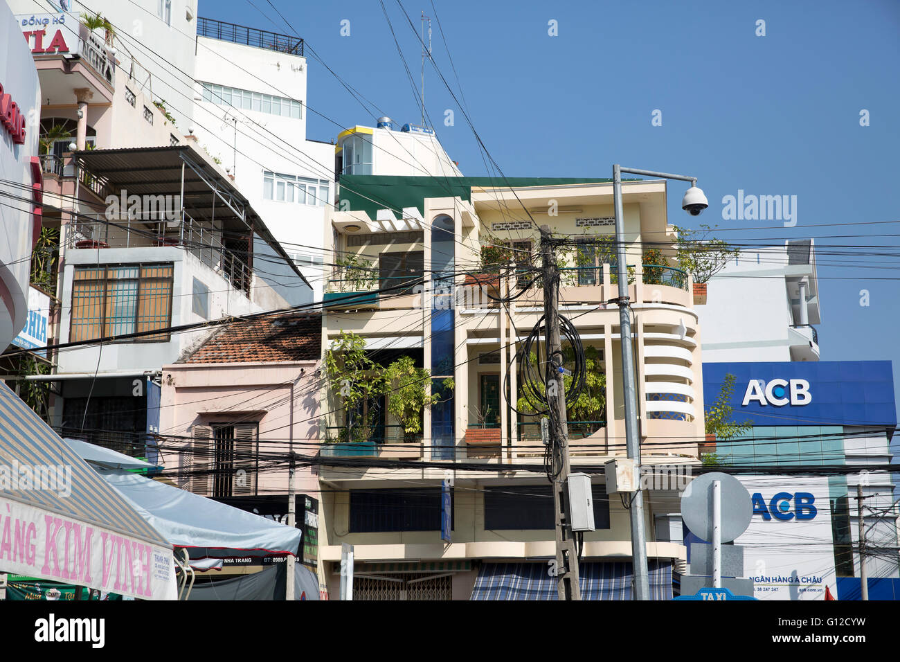 Buildings around the Dam Market in Nha Trang Vietnam Stock Photo - Alamy
