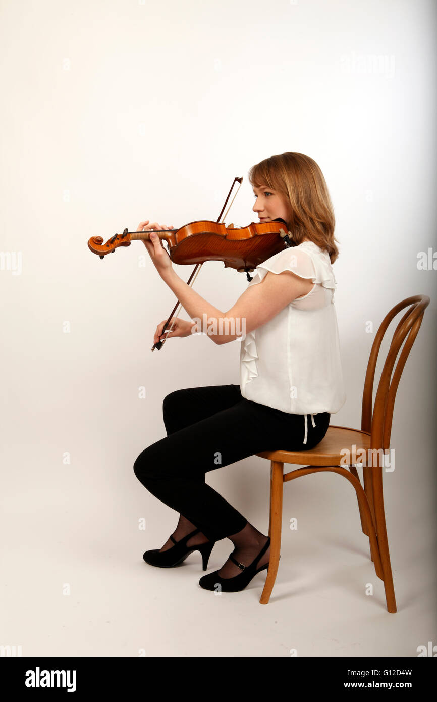 Playing the violin with the bow. Arco. playing position bowing Stock ...