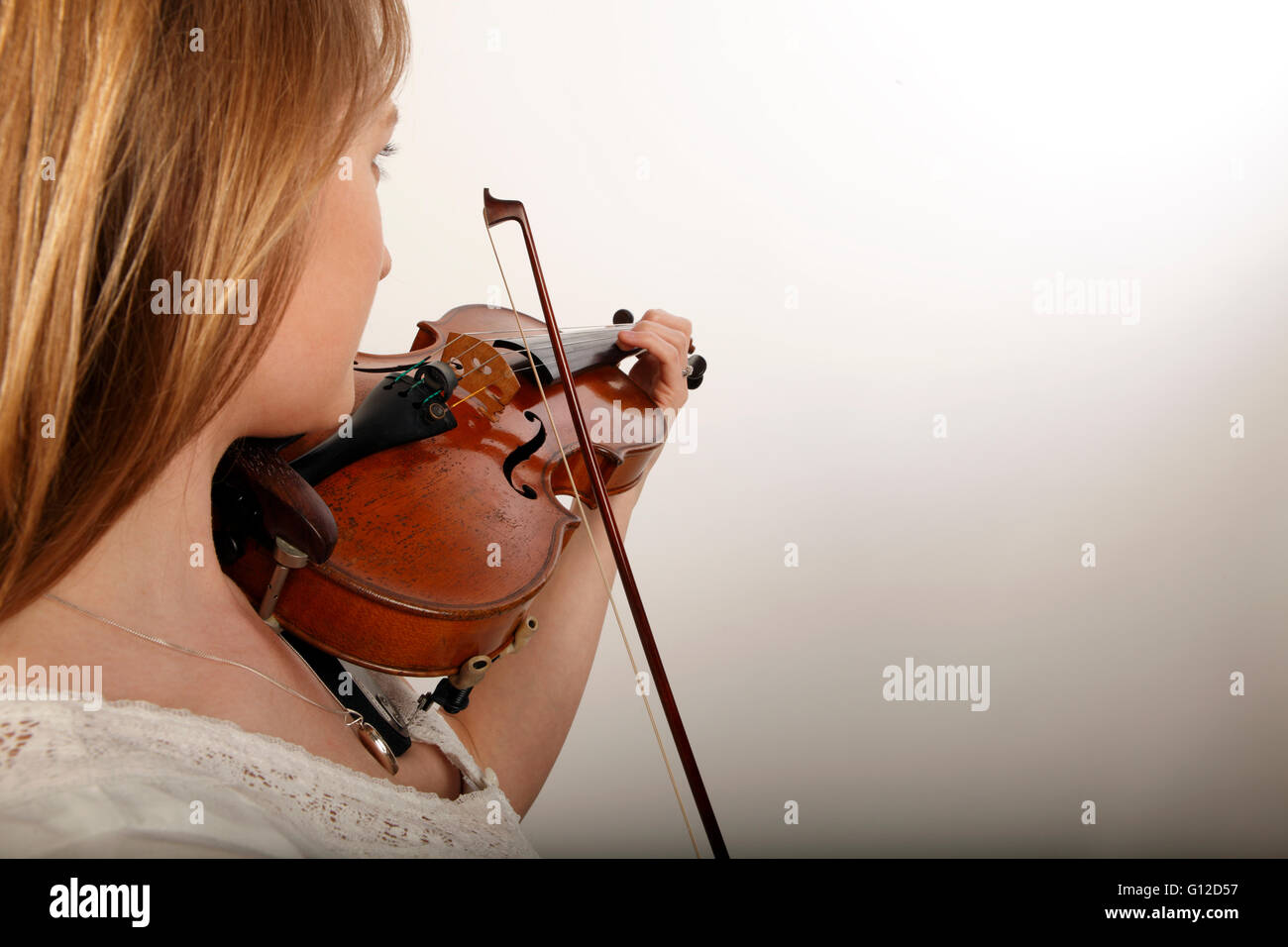 Playing the violin with the bow. Arco. playing position bowing Stock ...