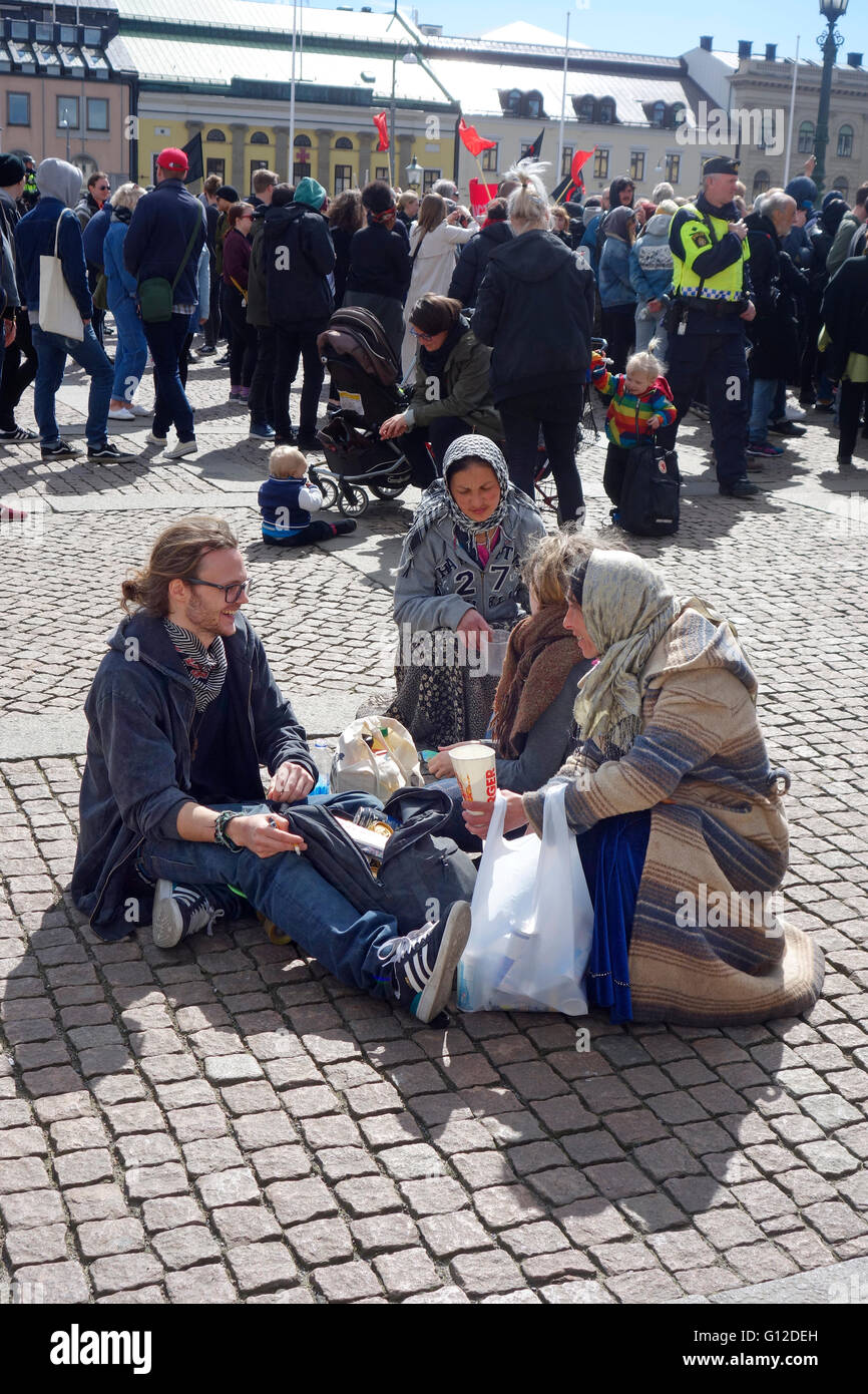 Two woman involved in Aggressive panhandling approach a young couple ...