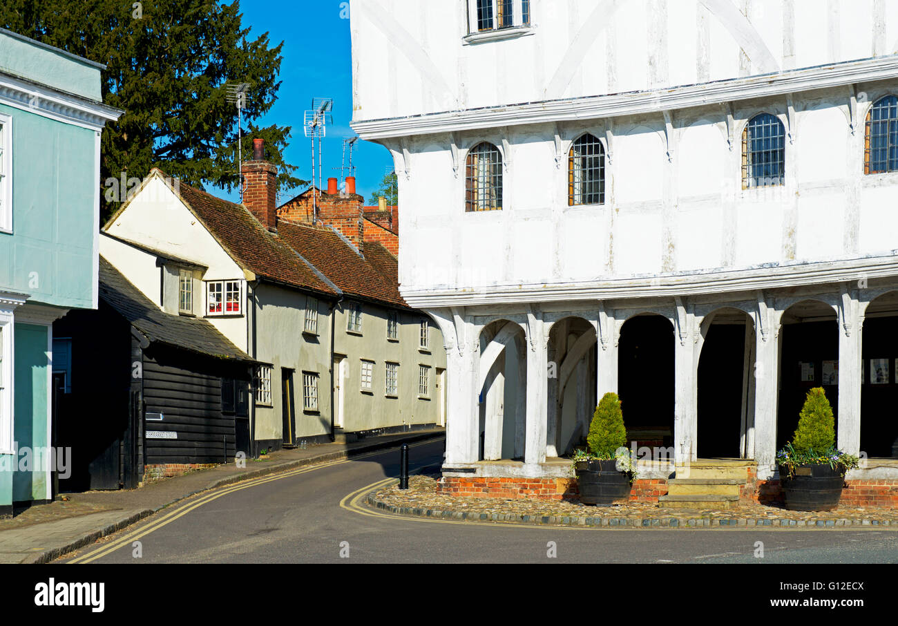The half-timbered Guildhall in Thaxted, Essex, England UK Stock Photo ...