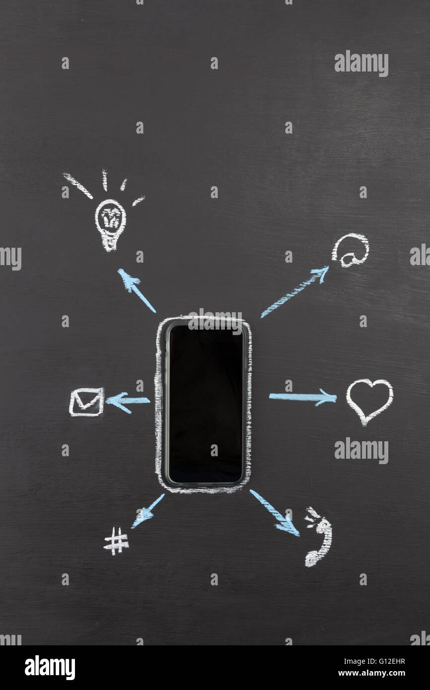 Cell phone drawing hi-res stock photography and images - Alamy
