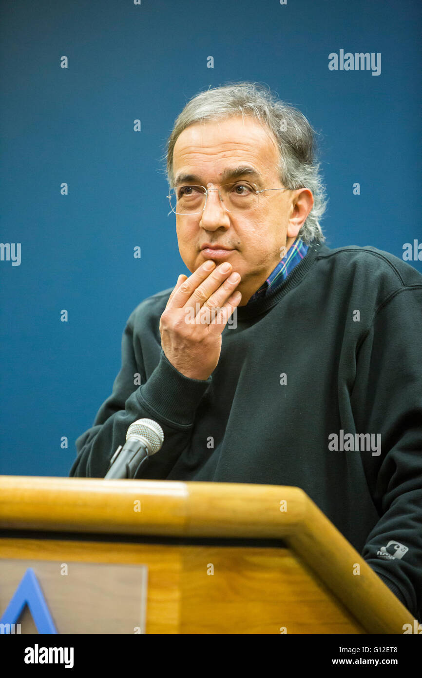 Windsor, Ontario Canada - Fiat Chrysler Automobiles CEO Sergio ...