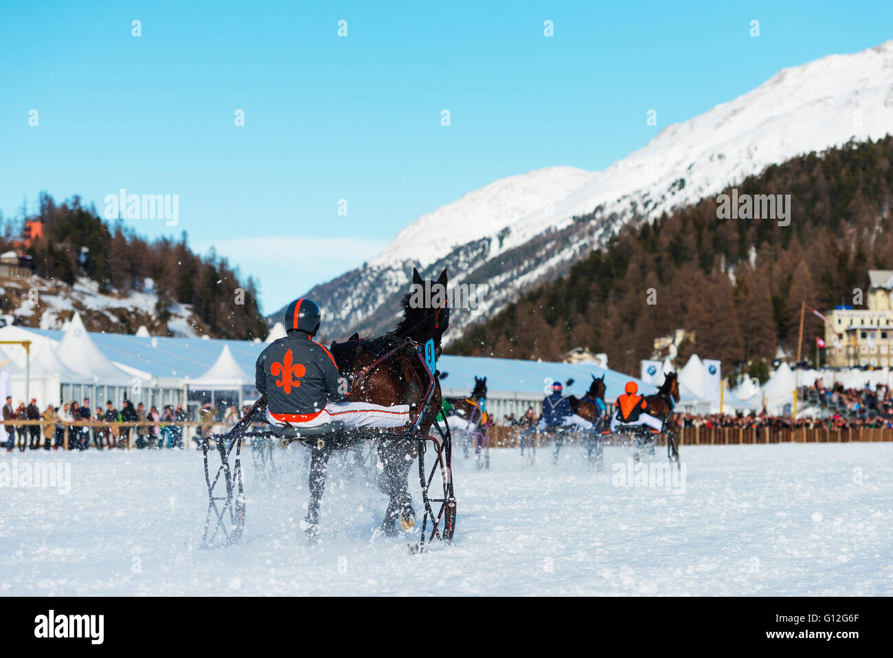Horse racing white turf st moritz hi-res stock photography and images ...