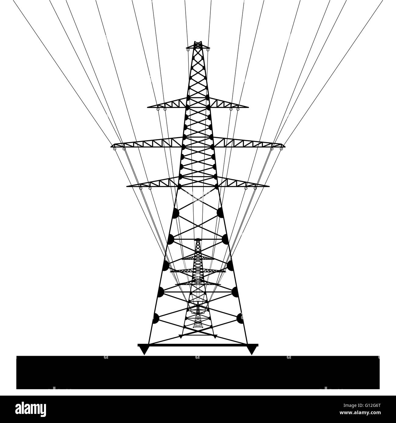 Power transmission line. Vector EPS 10 Stock Vector Image & Art - Alamy