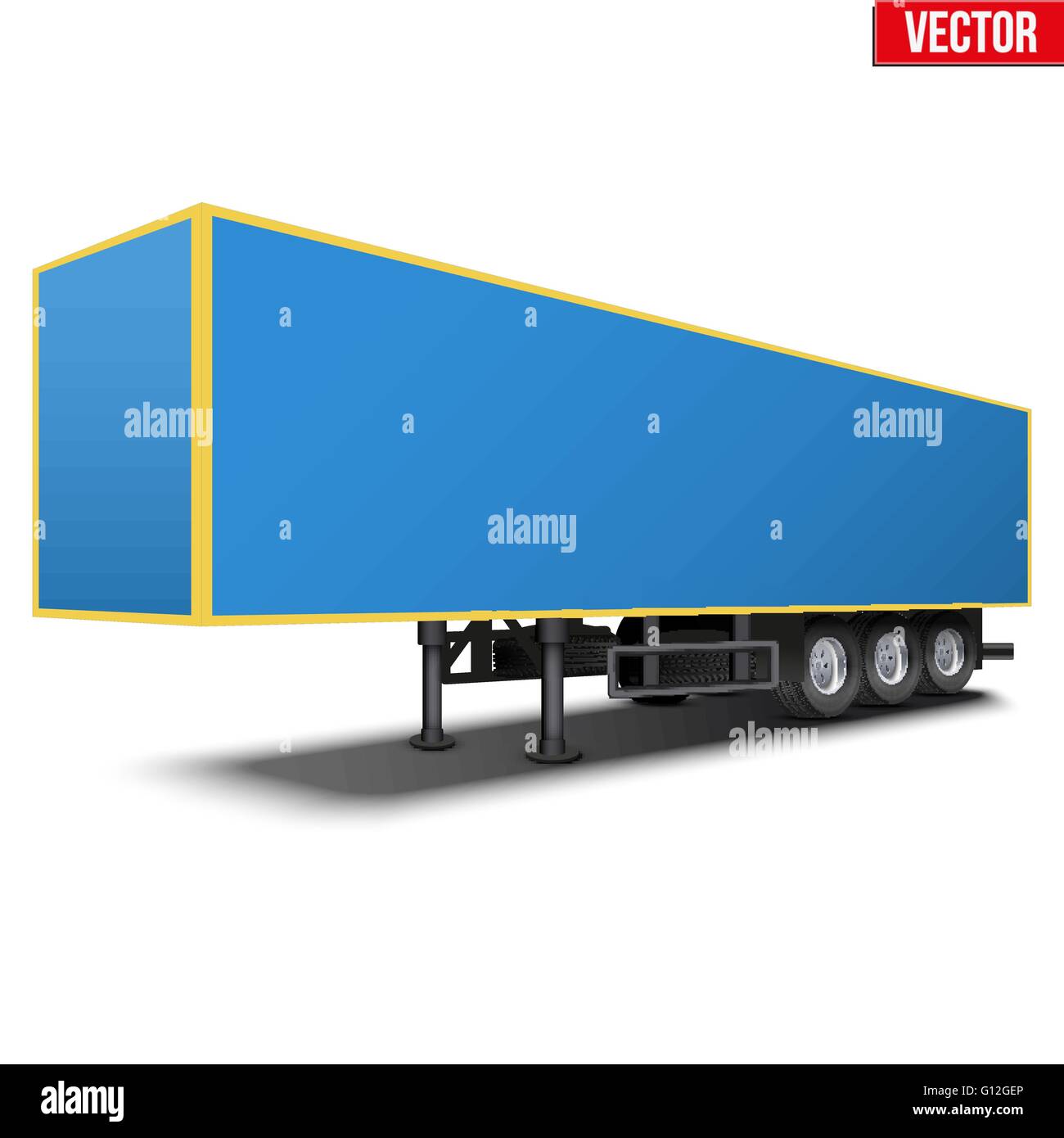 Semi truck blue Stock Vector Images - Alamy