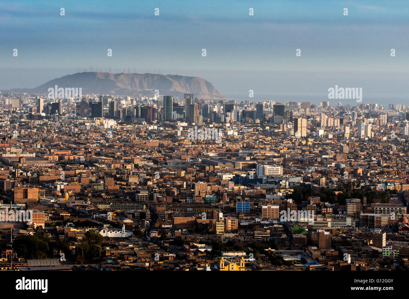 Aerial view of financial district in Lima city, Peru Stock Photo - Alamy