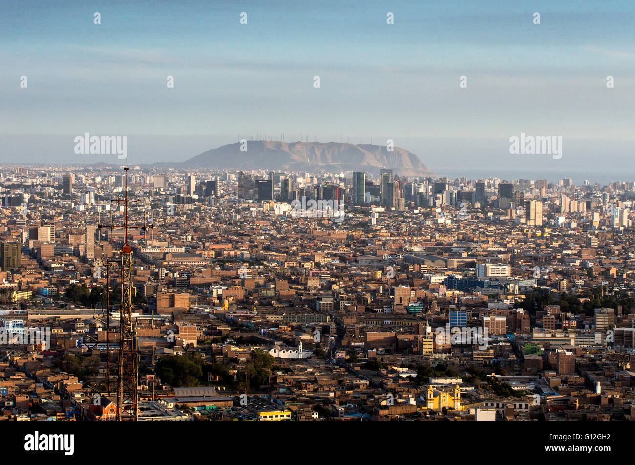 Aerial view of financial district in Lima city, Peru Stock Photo - Alamy