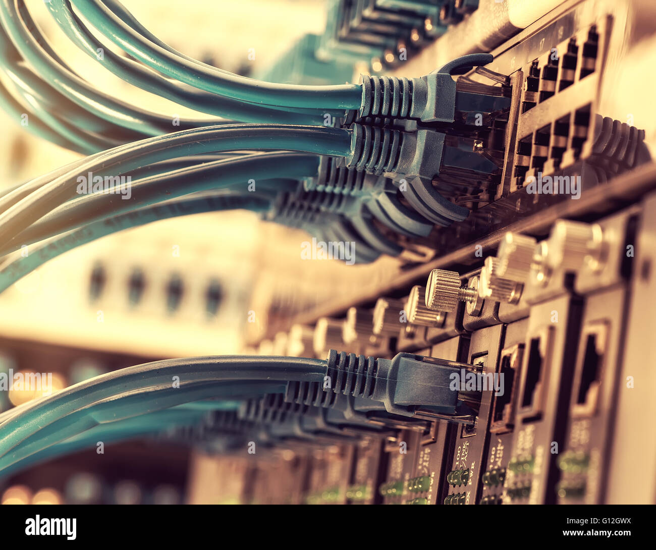 Network switch and ethernet cables,Data Center Concept Stock Photo - Alamy