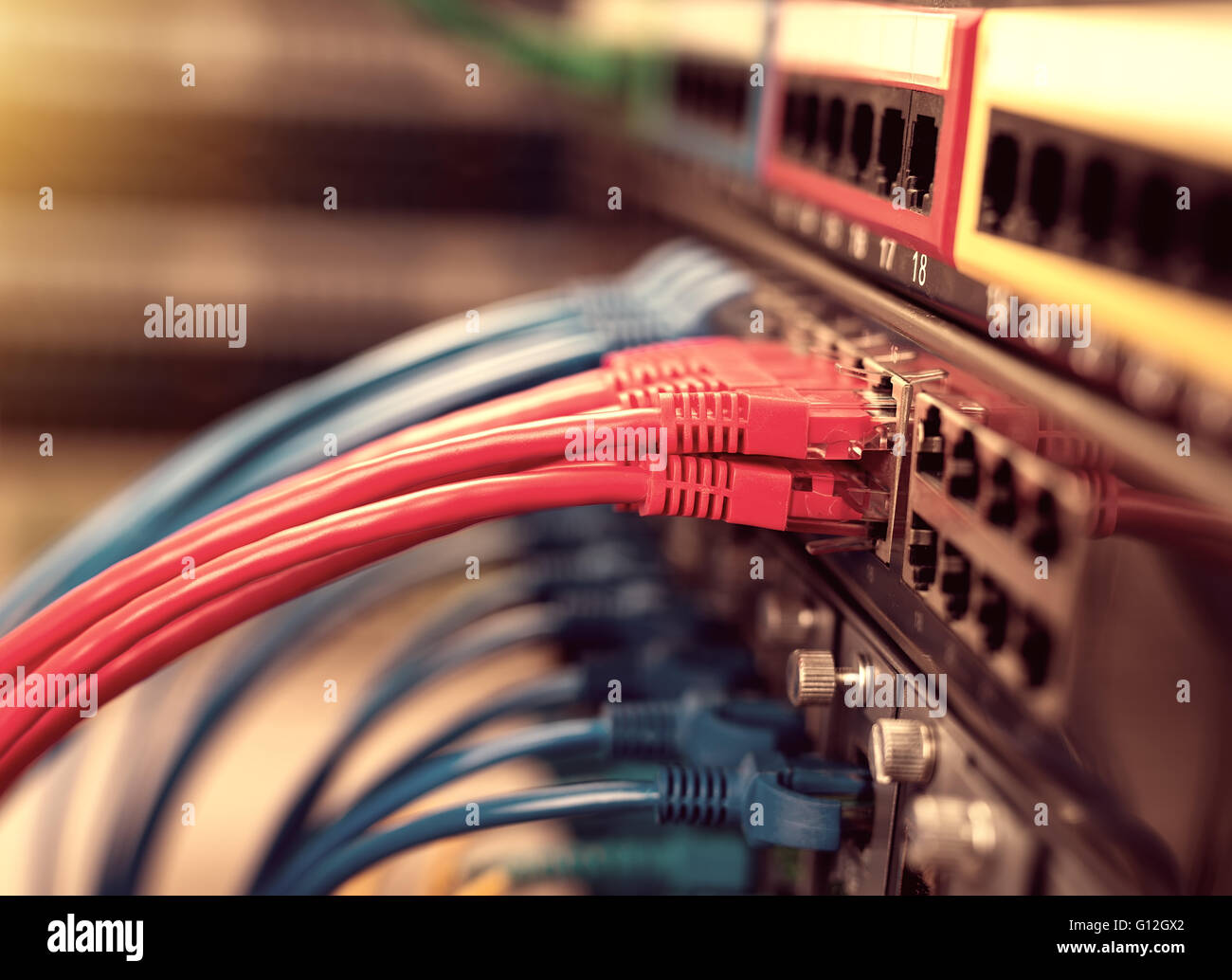 Network switch and ethernet cables,Data Center Concept Stock Photo - Alamy