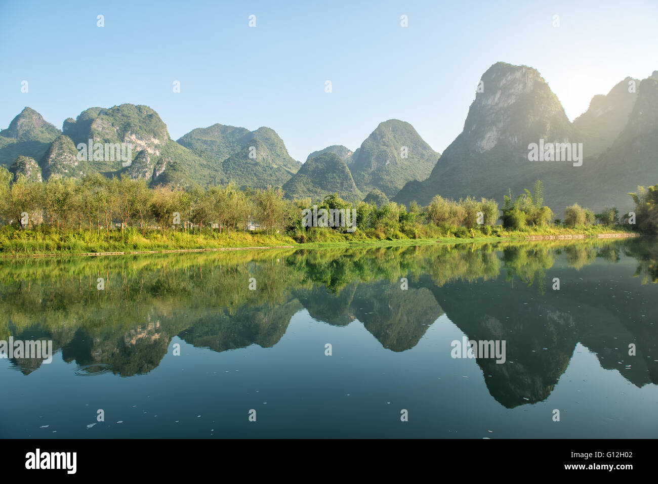 landscape in Yangshuo Guilin, China Stock Photo - Alamy