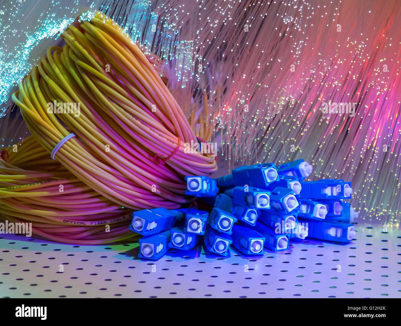 fiber optical network cable Stock Photo - Alamy