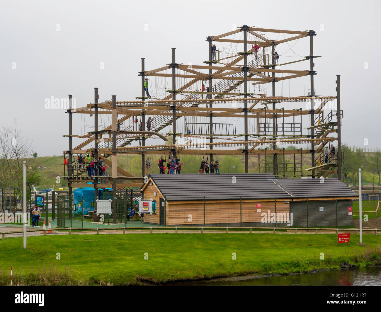 Air Trail visitor attraction at the Tees Barrage Teesdale Stockton on ...