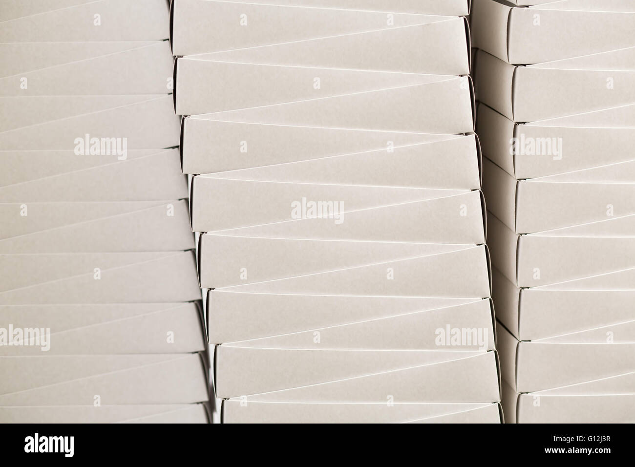 Plain white boxes Stock Photo - Alamy