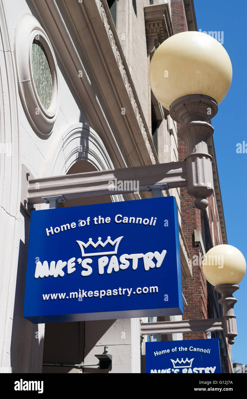 Sign Mike's Pastry Home of the Cannoli, Boston, Massachusetts, USA ...