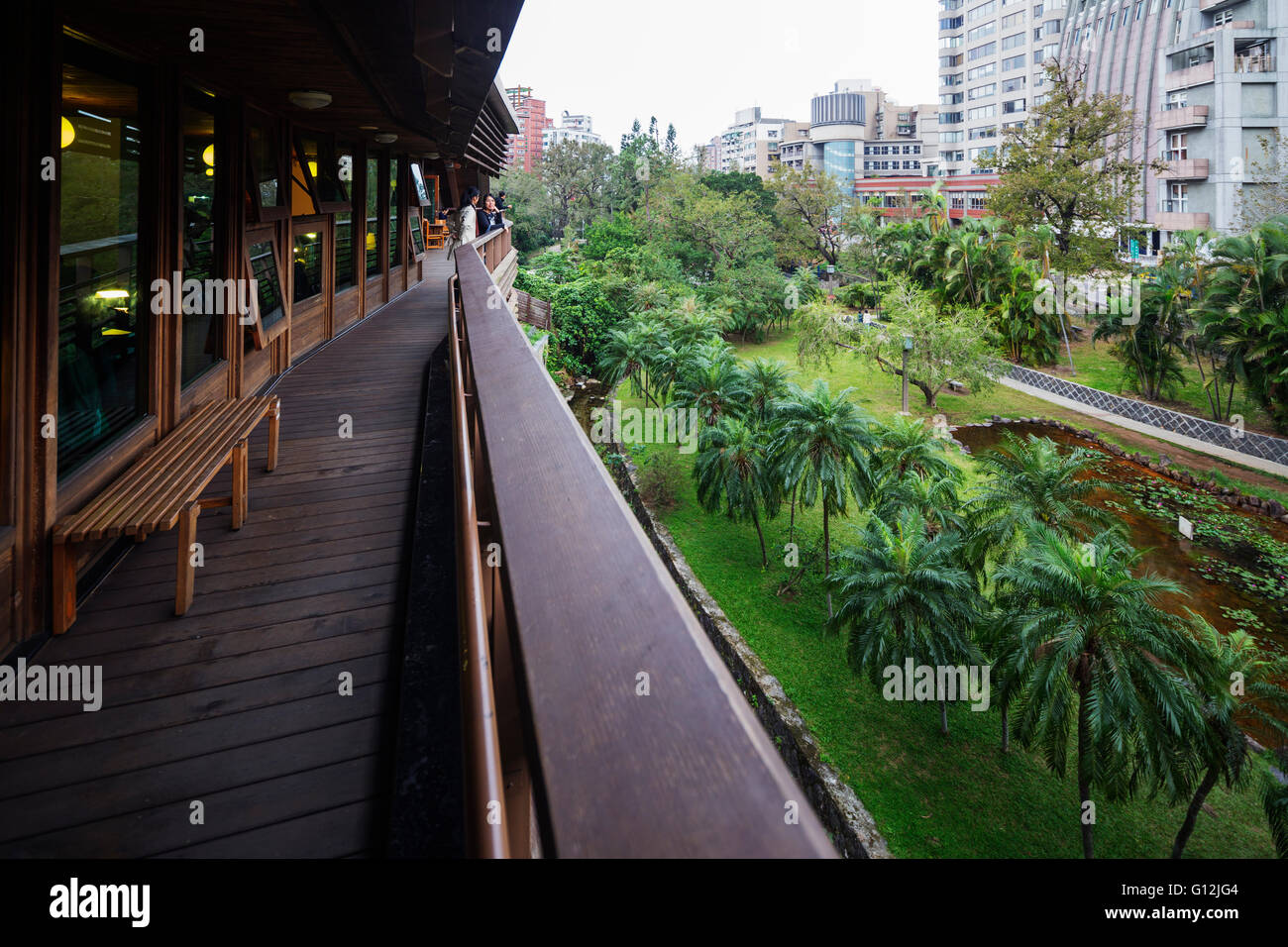 Taiwan, Taipei, Beitou wooden library Stock Photo - Alamy