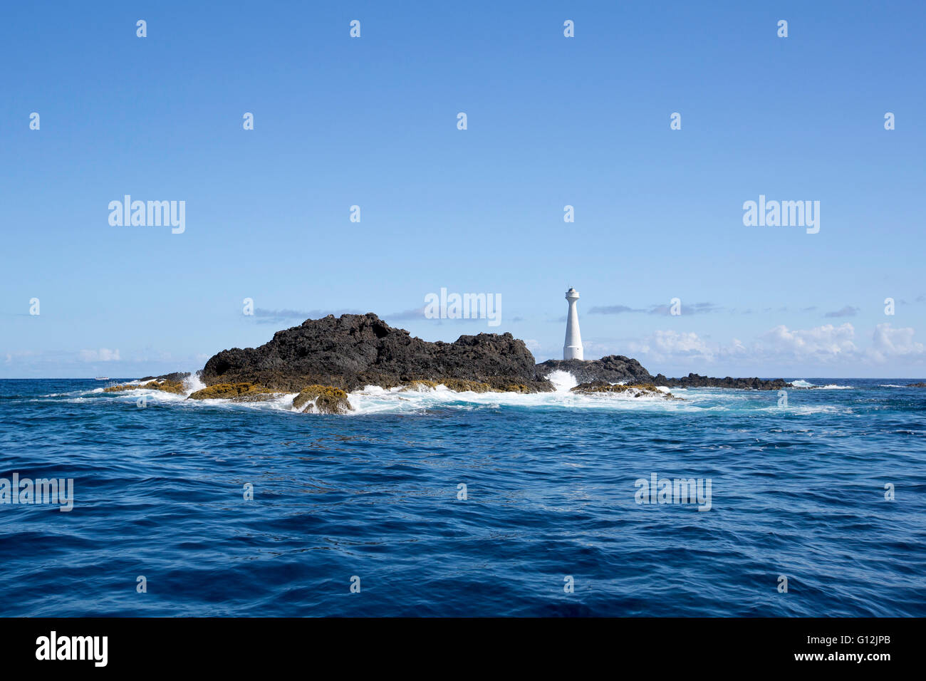 Lighthouse of Formigas Islands, Azores, Portugal Stock Photo - Alamy