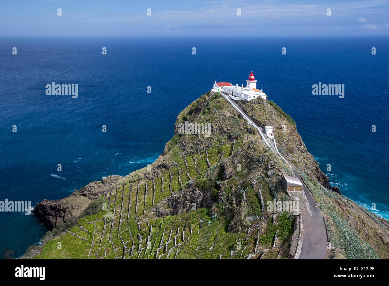 Farol de Goncalo Velho Lighthouse, Santa Maria, Azores, Portugal Stock ...