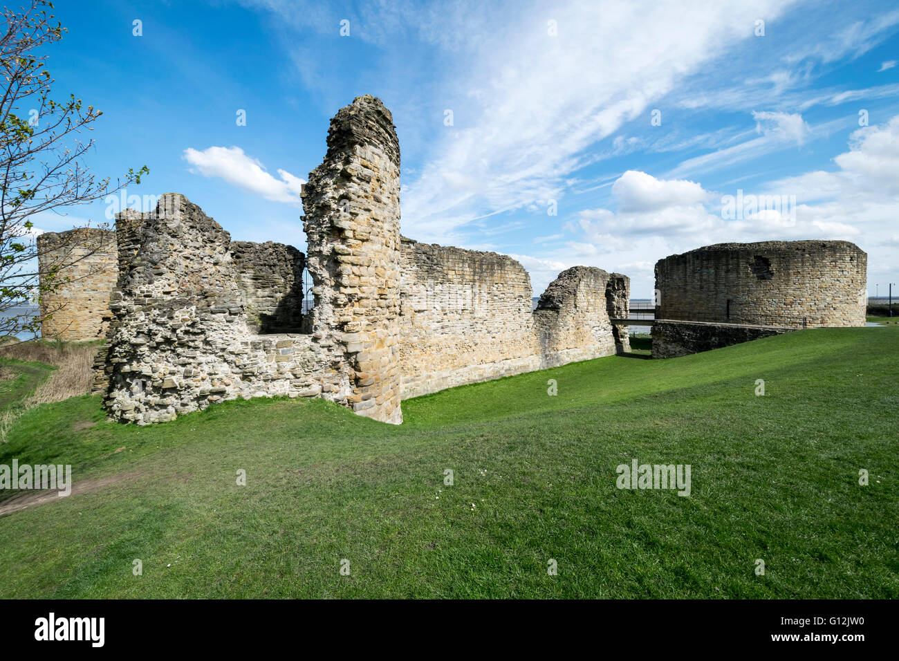 Flint Castle built by King Edward 1st in 1277-1286 located on the River ...