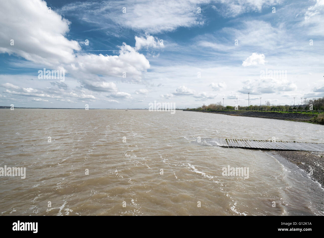 The River Dee Estuary Looking towards Queensferry power station photo ...