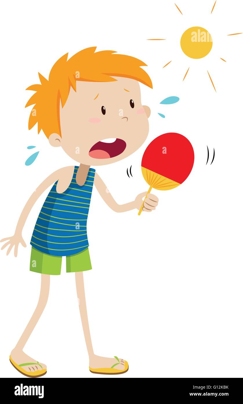 Boy standing in the sun illustration Stock Vector Image & Art - Alamy