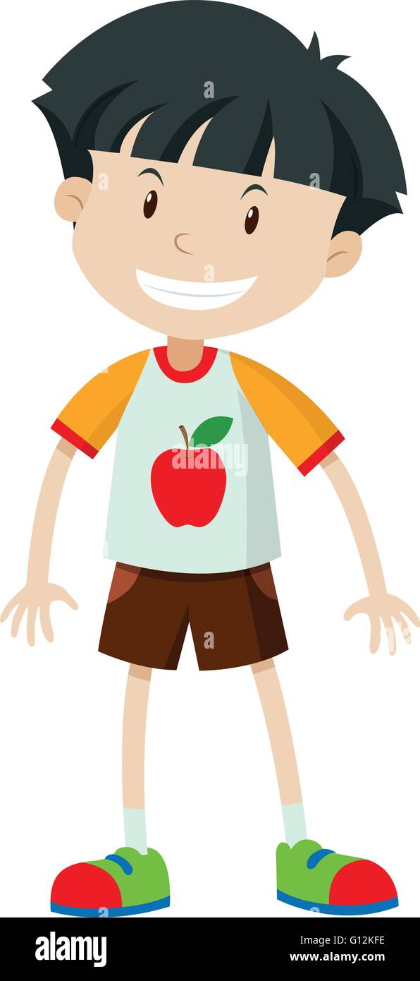 Front view of a little boy illustration Stock Vector Image & Art - Alamy