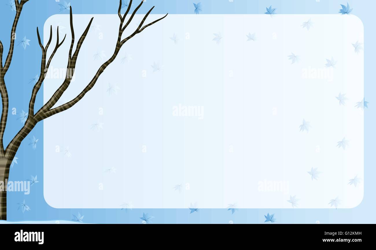 Border design with branch of a tree illustration Stock Vector Image ...