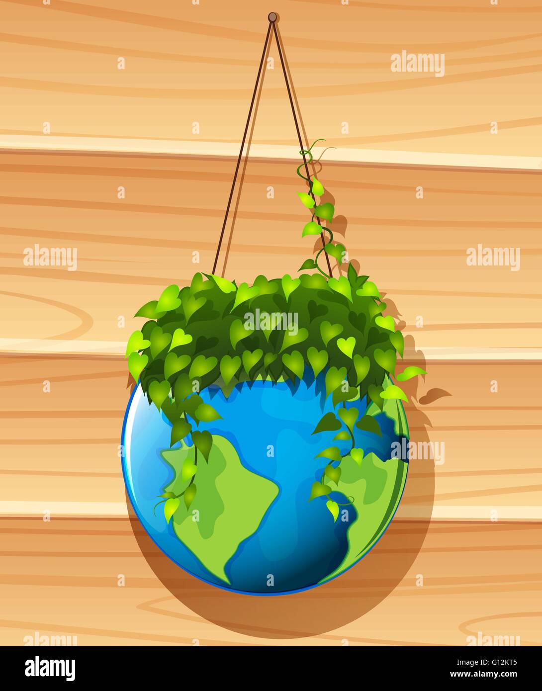 Hanging earth Stock Vector Images - Alamy